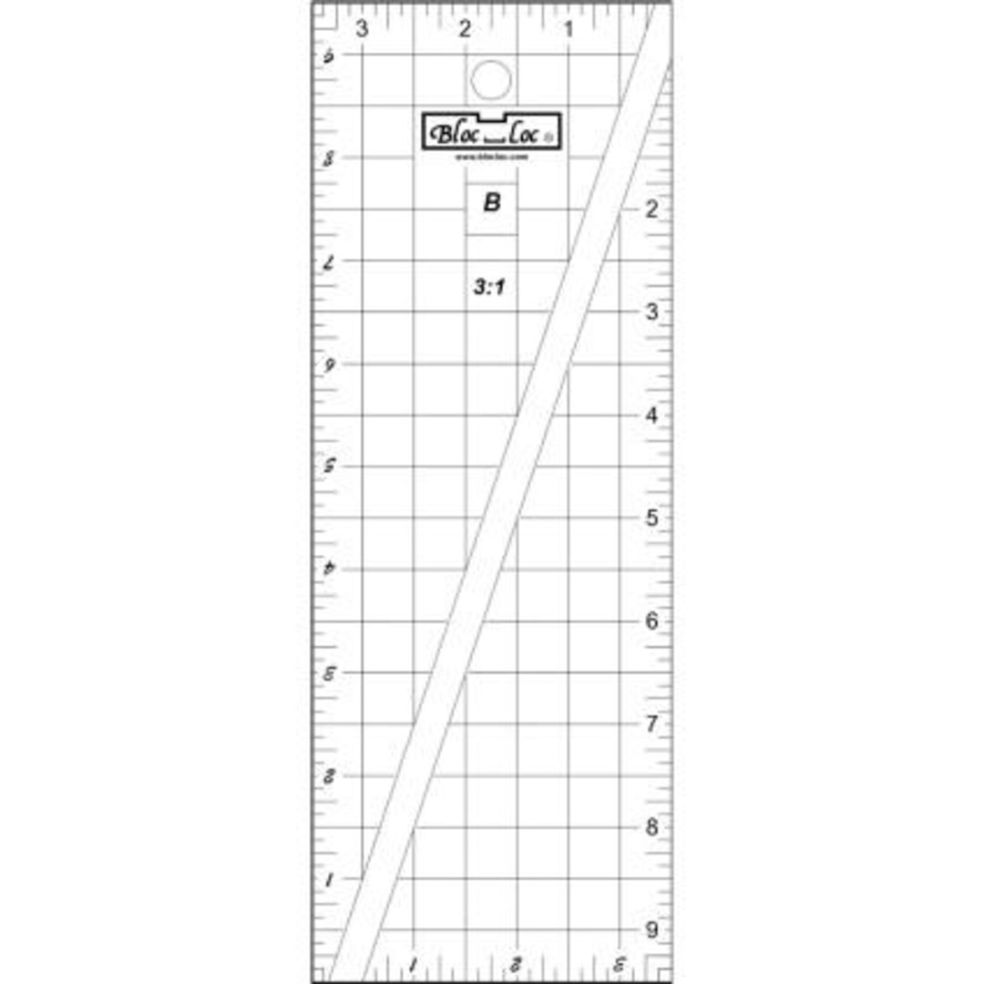 Bloc Loc - Half-rectangle Triangle Ruler 3:1 Large Set (3-1/2" X 9-1/2 ...