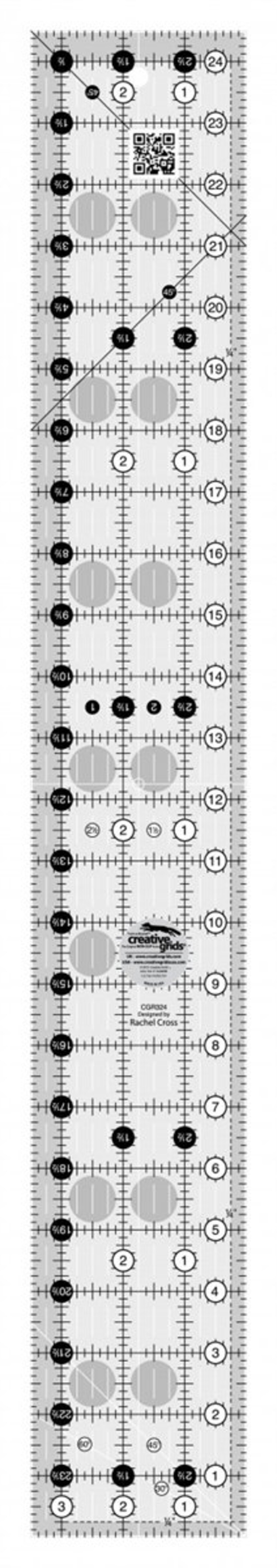 Creative Grids Quilt Ruler 3-1/2 in X 24-1/2 In - Etsy