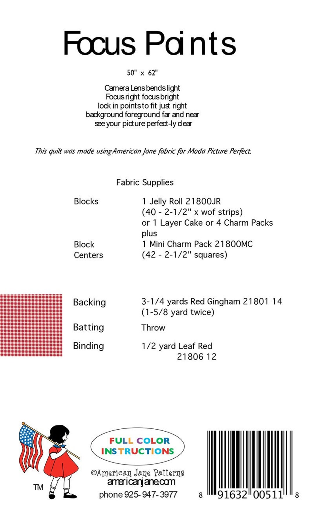 American Jane Patterns Focus Points Pattern New - Etsy