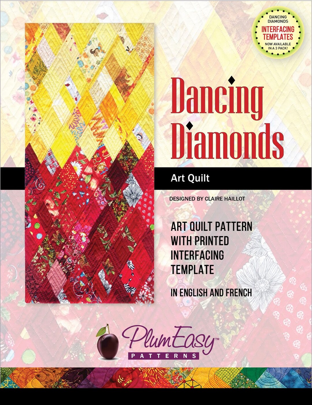 Plumeasy Patterns - Dancing Diamonds Art Quilt - Pattern - New! - Etsy