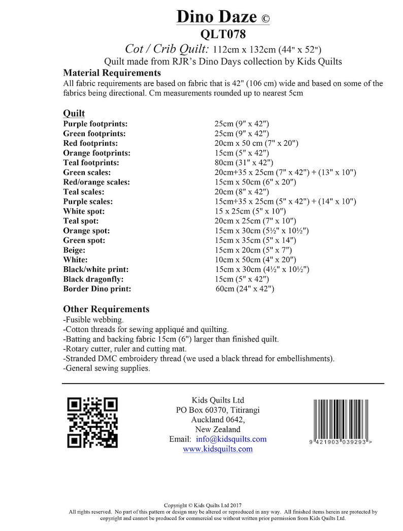 Kids Quilts Dino Daze Pattern New - Etsy