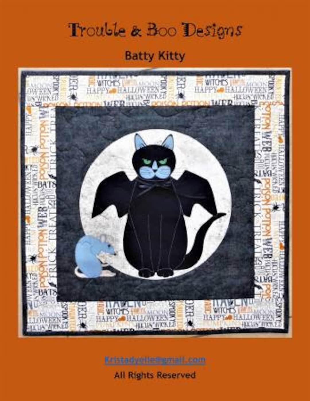 Trouble & Boo Designs - Batty Kitty - Pattern - Etsy