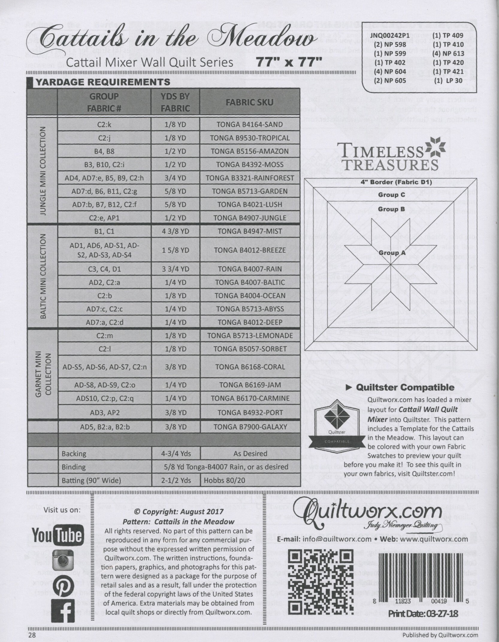 Quiltworx Cattails in the Meadow Pattern New - Etsy