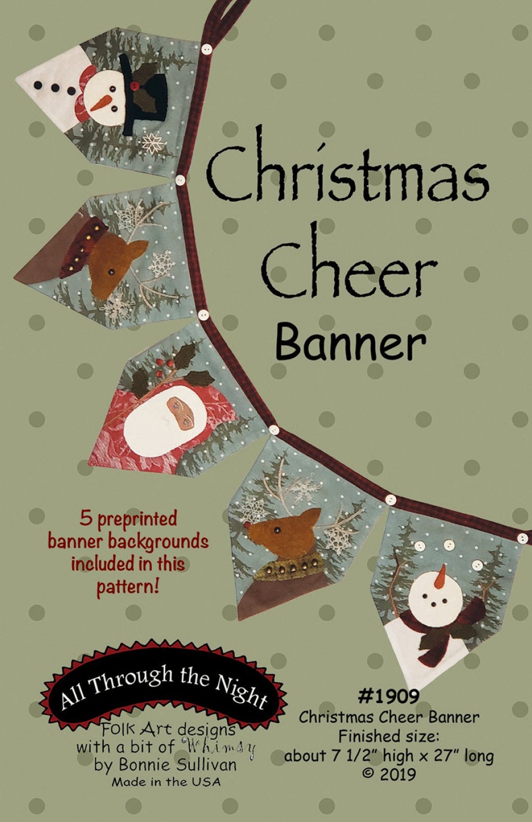 All Through the Night - Christmas Cheer Banner - Pattern - New! - Etsy