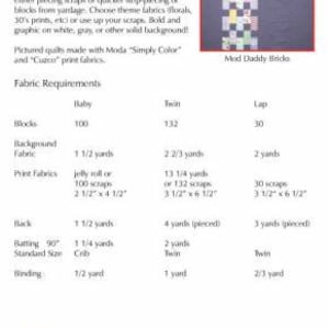 Brookshler Design Studio - Baby Bricks & Mod Daddy Bricks - Pattern - Etsy