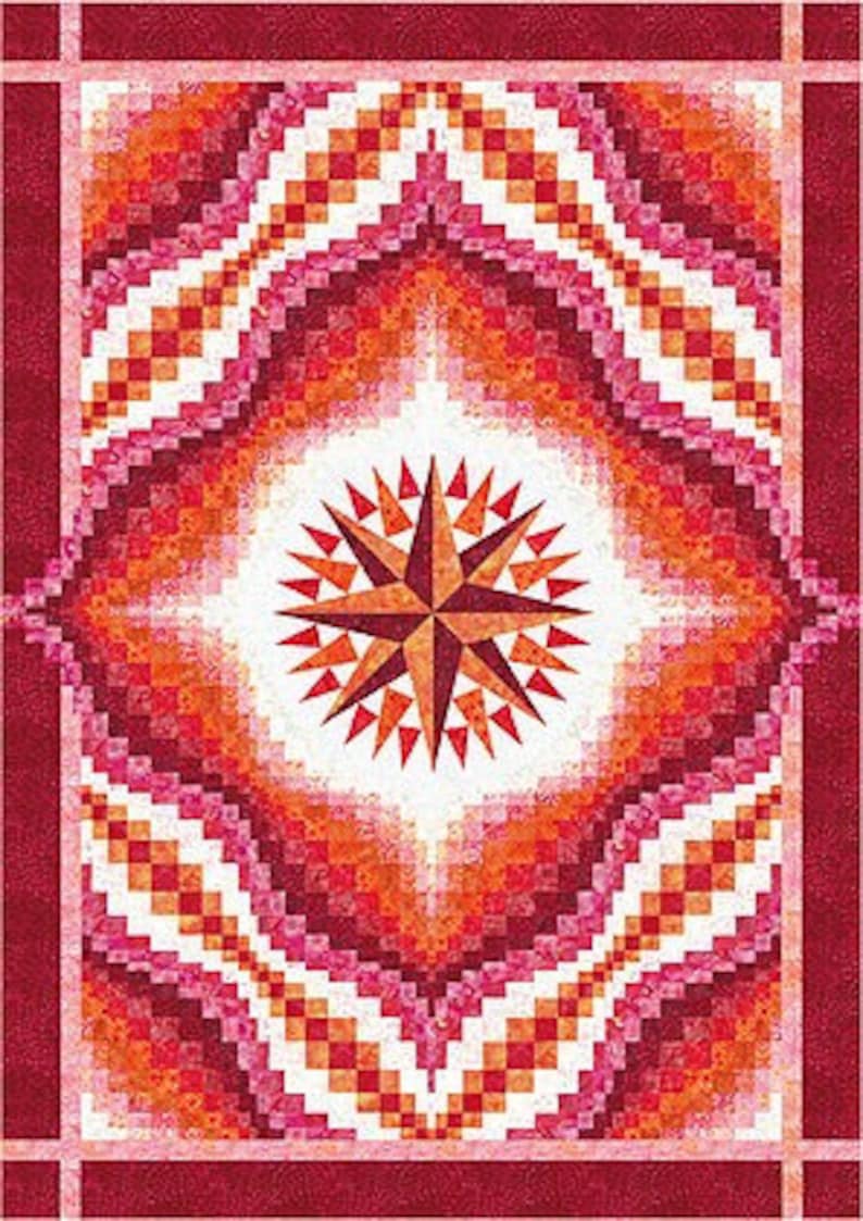 Lakeview Quilts - Red Sky at Night - Pattern - Etsy