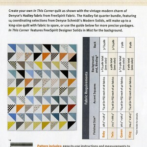Denyse Schmidt Quilts - in the Corner - Pattern - New! - Etsy