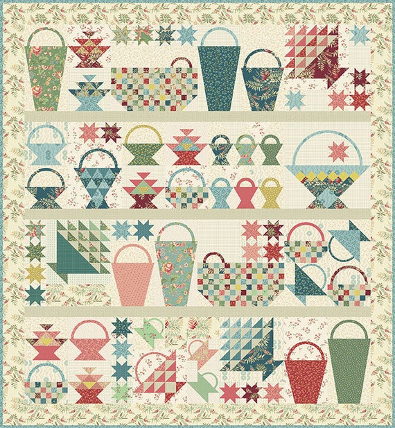 1 2 Inch Basket Quilt Blocks Michigan Cocoa Pink Pieced Quilt