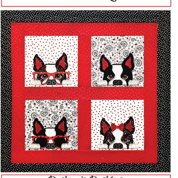 Boston Terrier Quilt - Etsy