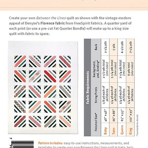 Denyse Schmidt Quilts - Between the Line - Pattern - New! - Etsy