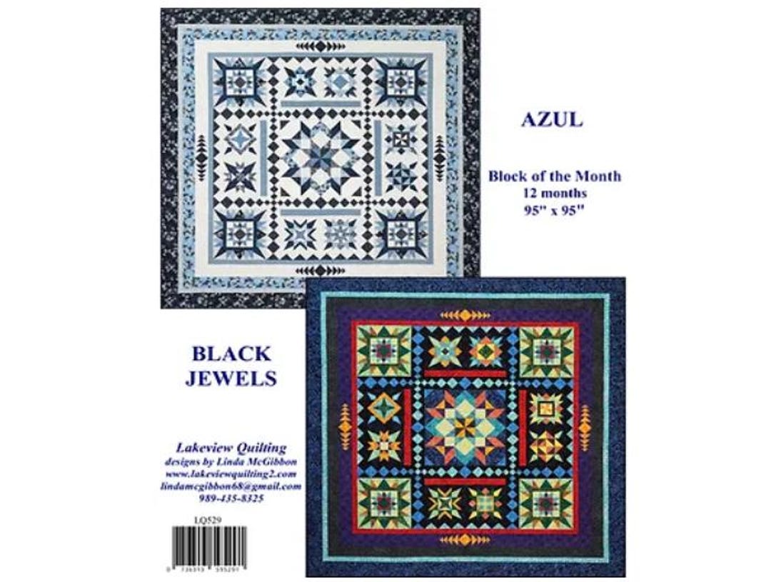 Lakeview Quilts - Azul & Black Jewels Traditional Pieced Quilt Patterns ...