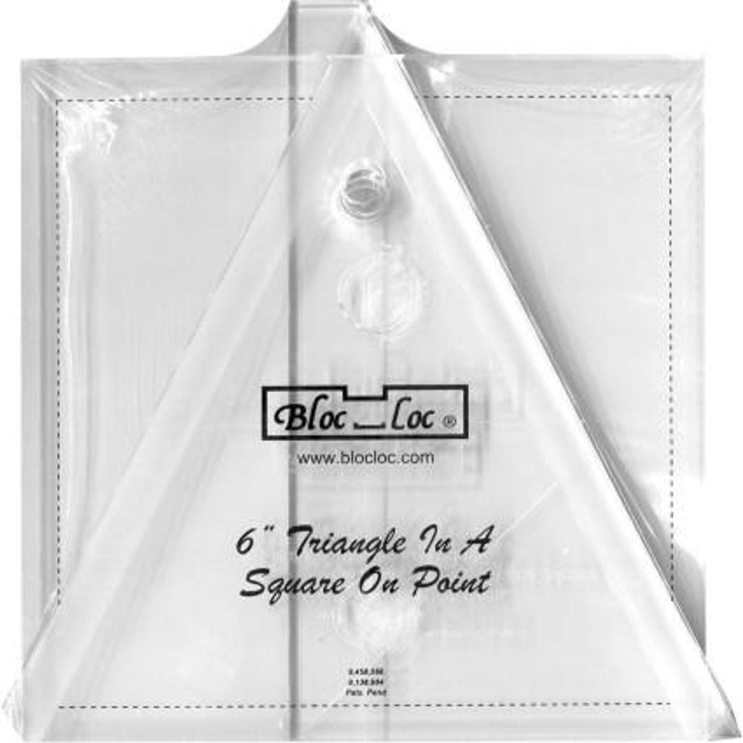 Bloc Loc - Triangle in a Square on Point Ruler 6” X 6” Set - Etsy