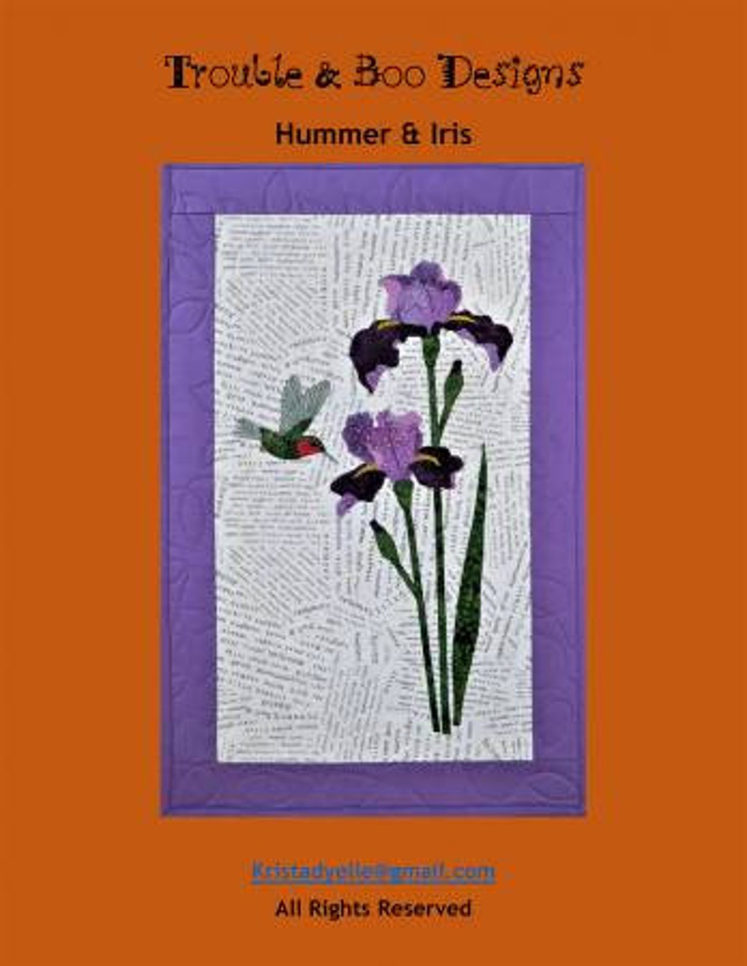Trouble & Boo Designs - Hummer and Iris - Pattern - Etsy
