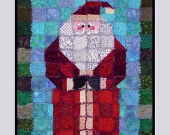 Old Saint Nick Rag Edge Santa Quilt Pattern, From Saginaw Street Quilts ...