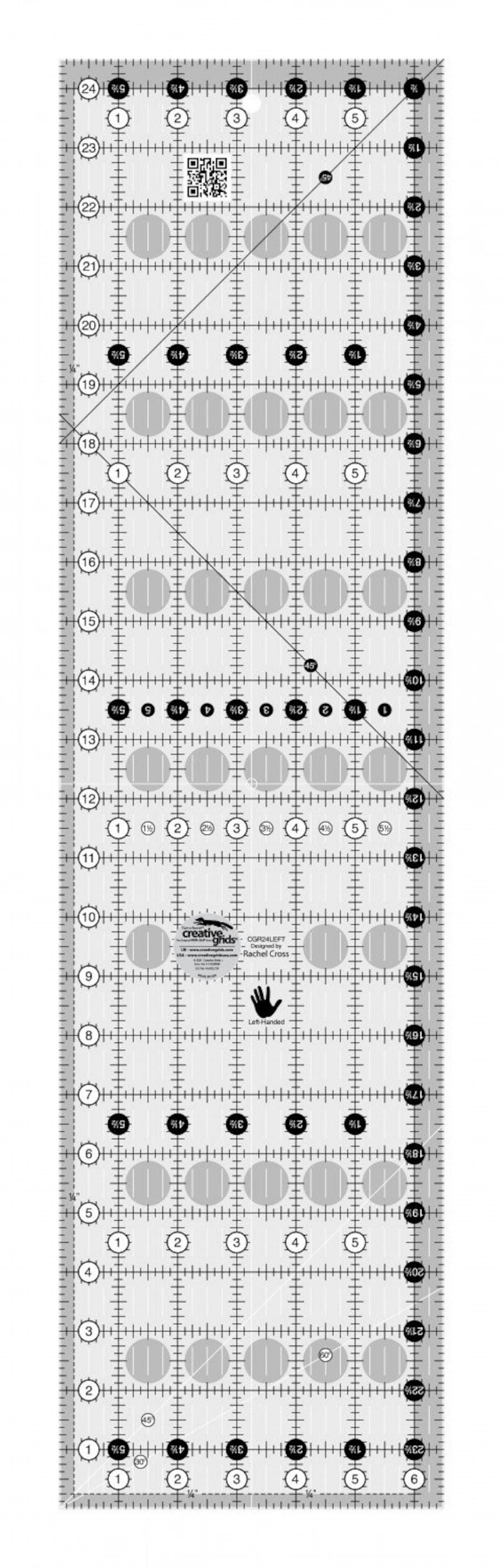 Creative Grids Left Handed Quilt Ruler 6-1/2in X 24-1/2in - Etsy