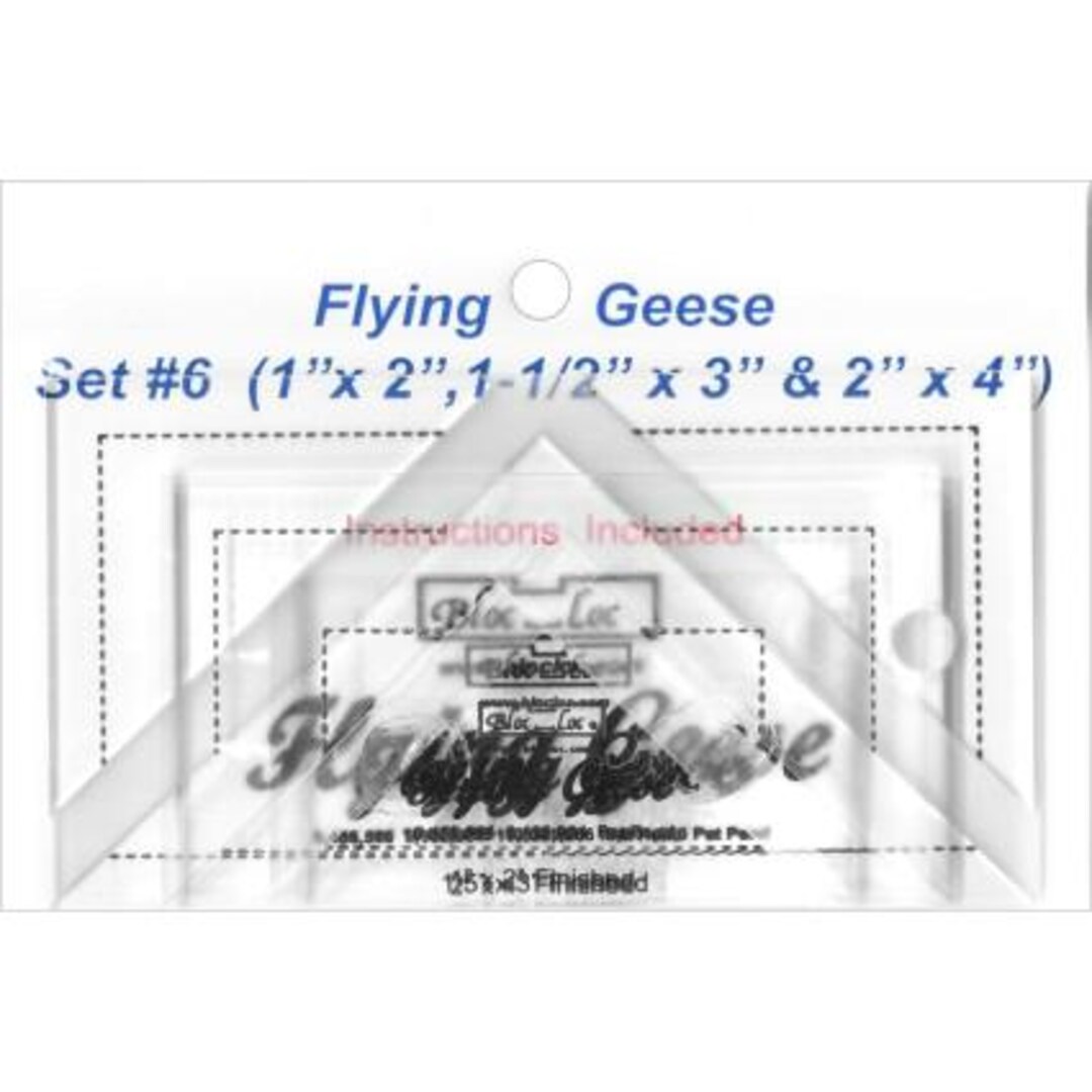 Bloc Loc - Flying Geese Ruler Set 6 - 1" X 2", 1-1/2" X 3" & 2" X 4" - Etsy