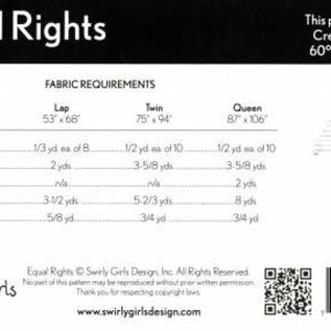 Swirly Girls Design - Equal Rights - Pattern - Etsy