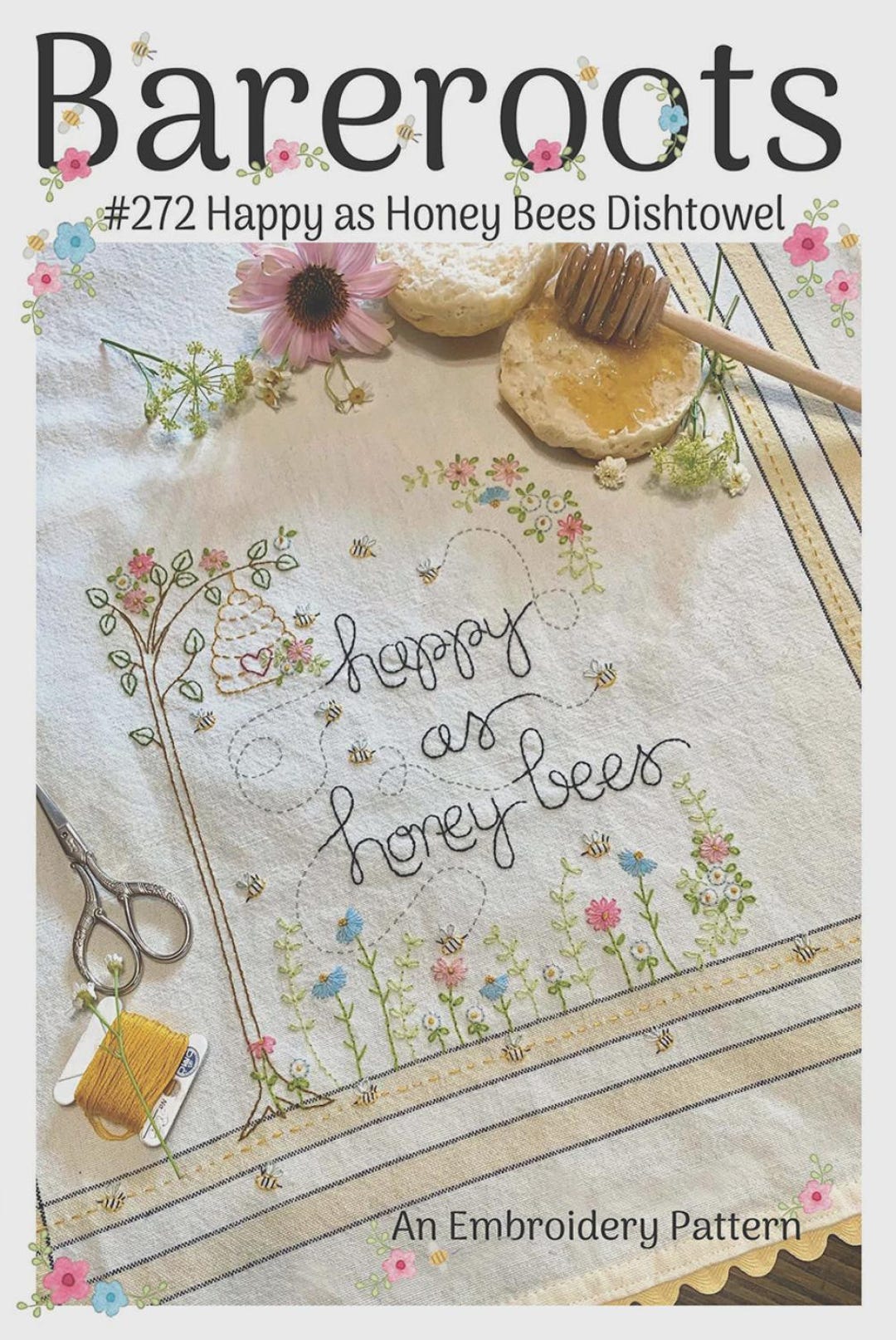 Bareroots - Happy as Honey Bees Dishtowel Kit - Etsy