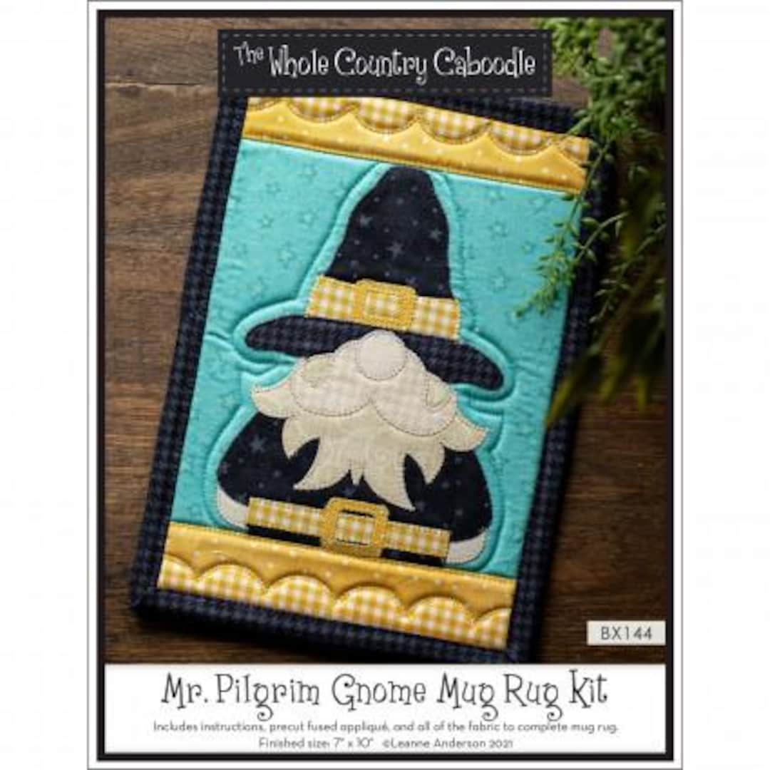 Whole Country Caboodle - Mr. Pilgrim Gnome Mug Rug Kit - Etsy