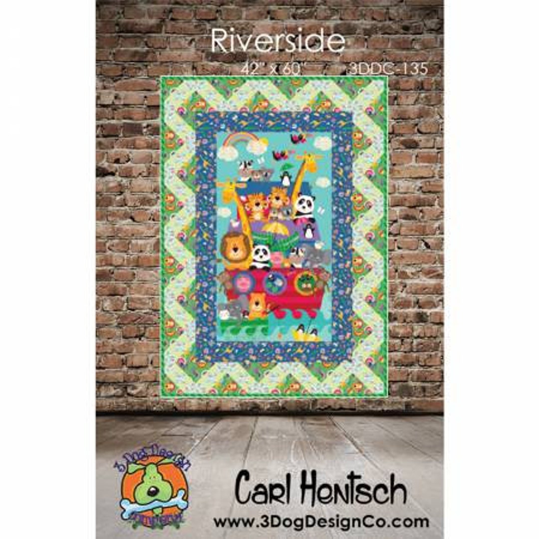3 Dog Design Company - Riverside - Quilt Printed Paper Pattern - Etsy