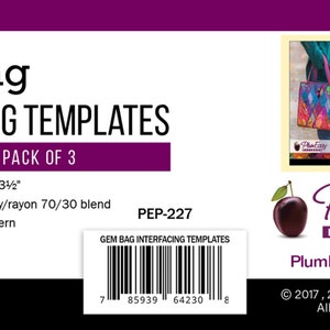 Plumeasy Patterns - Dancing Diamonds Gem Bag Interfacing Template 3 ...