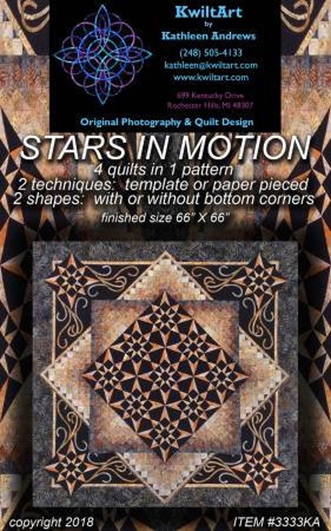 Kwiltart - Stars in Motion - Pattern - Etsy