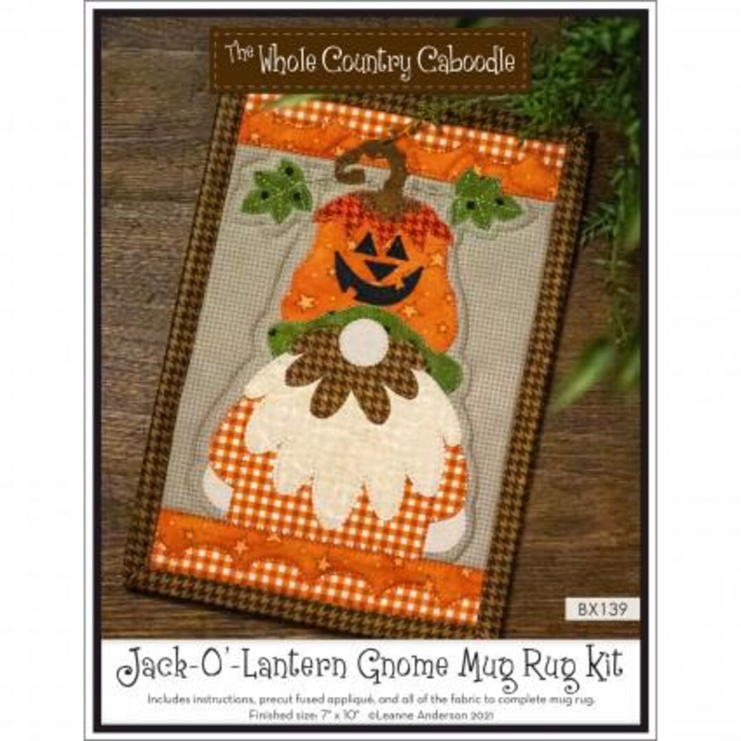 Whole Country Caboodle - Jack-o-lantern Gnome Mug Rug Kit - Etsy