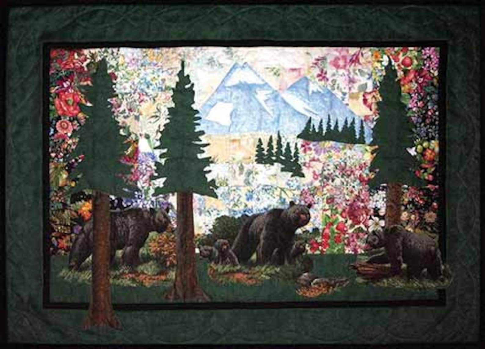 Bear Country Whims Watercolor Quilt Kit Precut 2 Squares Perfect for ...