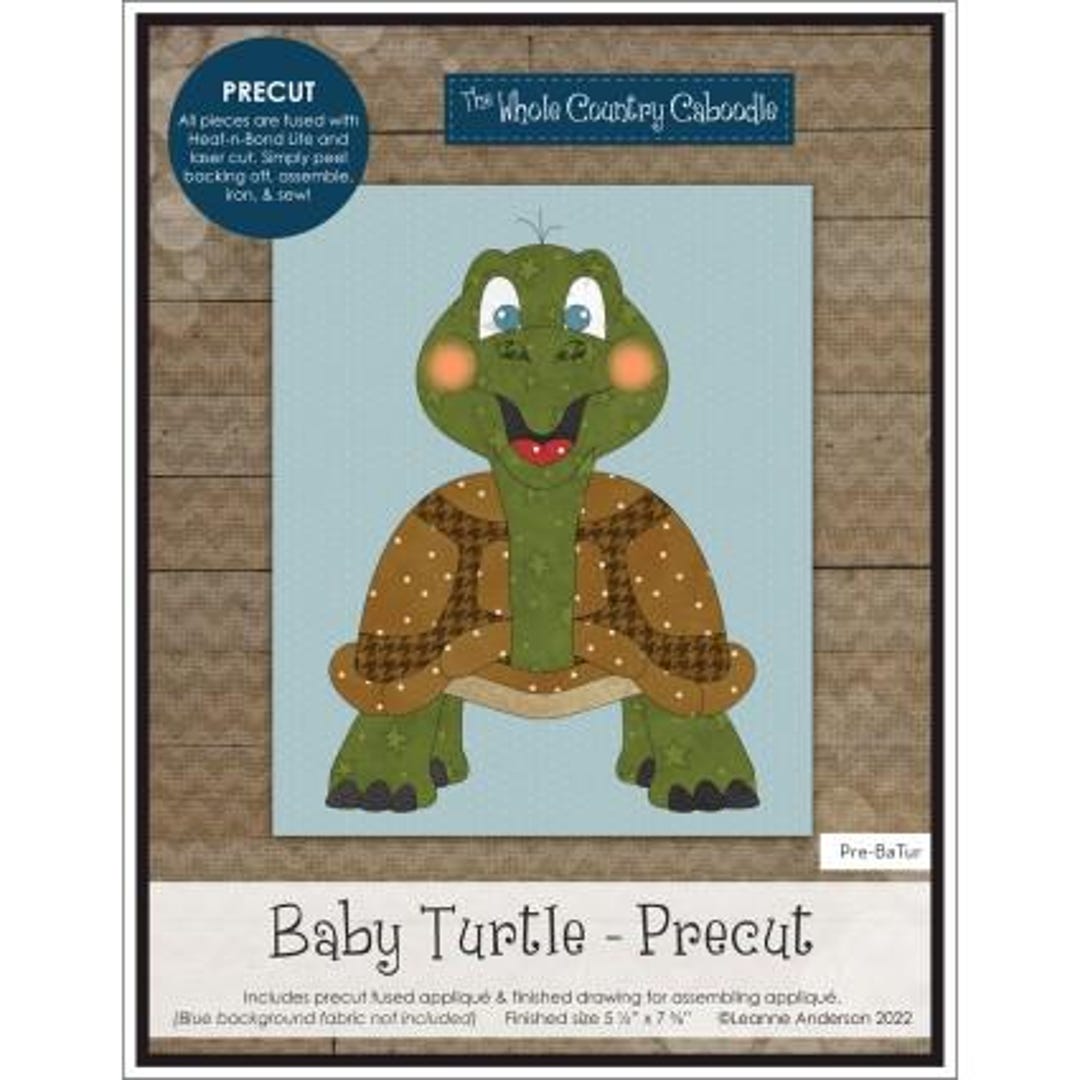 Whole Country Caboodle - Baby Turtle Precut Fused Applique Pack - Etsy