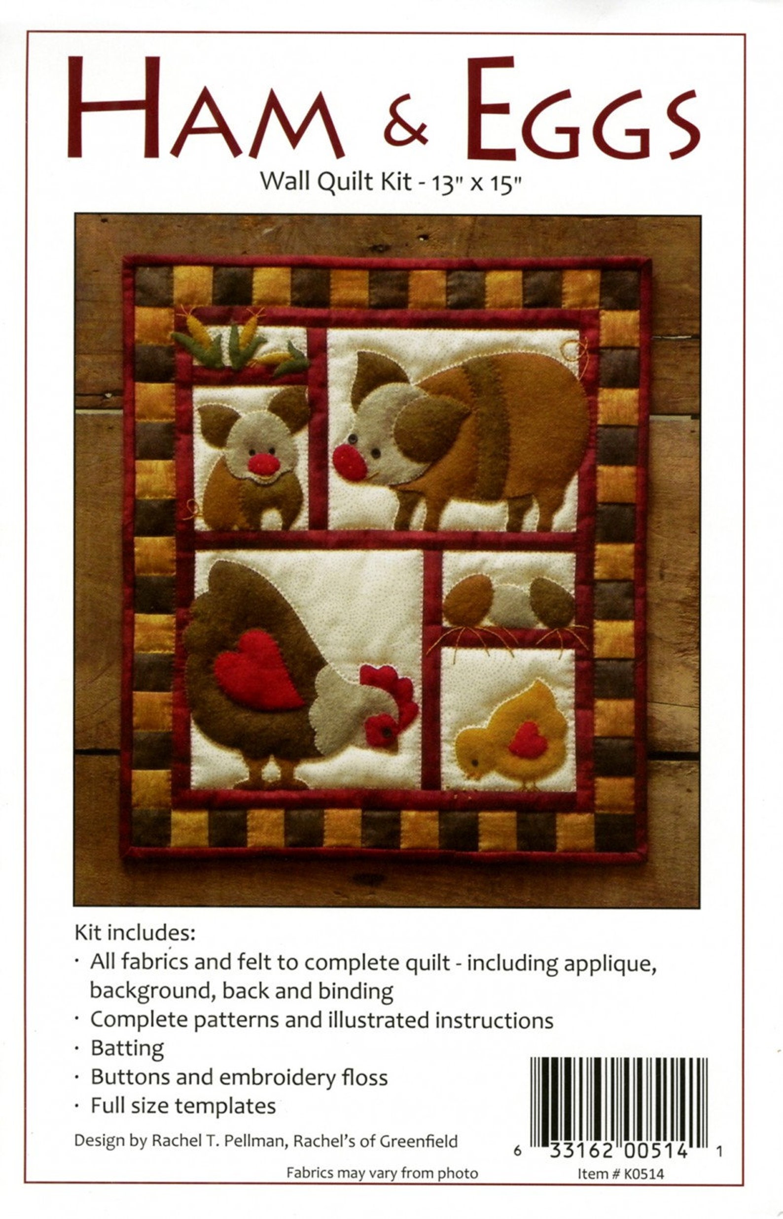 Rachel's of Greenfield Ham and Eggs Kit Pattern New - Etsy