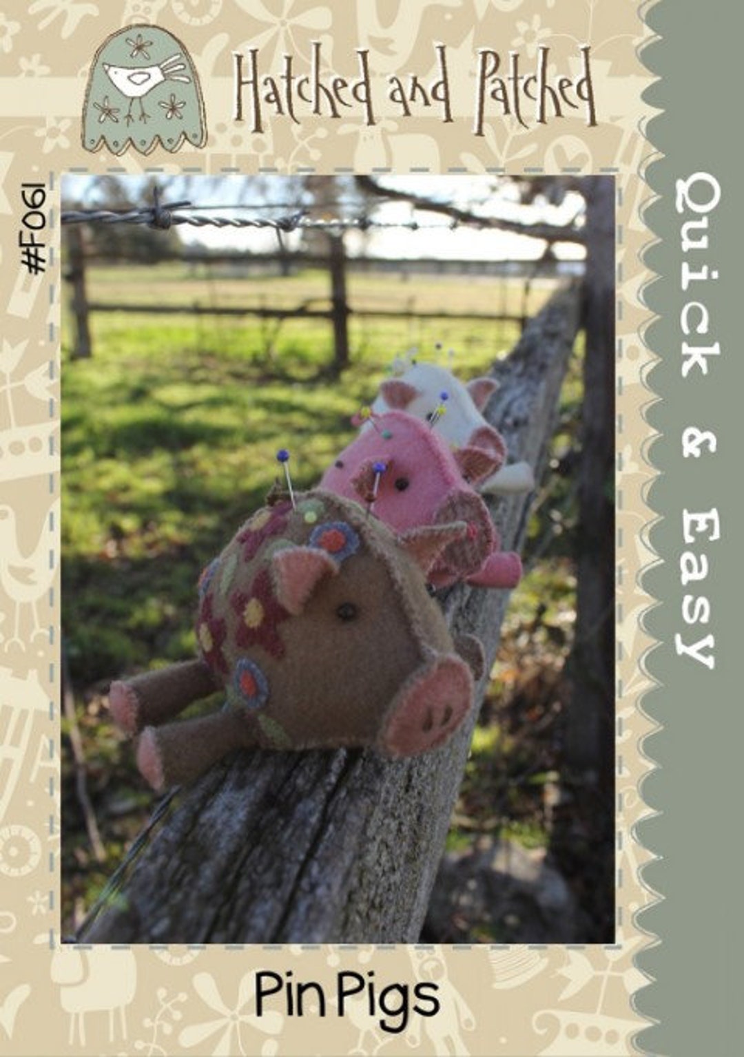 Hatched and Patched - Pin Pig - Pattern - New - Etsy