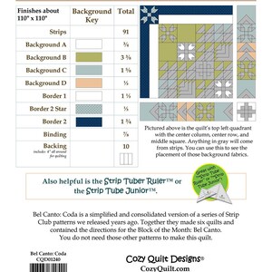 Cozy Quilt Designs - Bel Canto Coda - Pattern - New! - Etsy