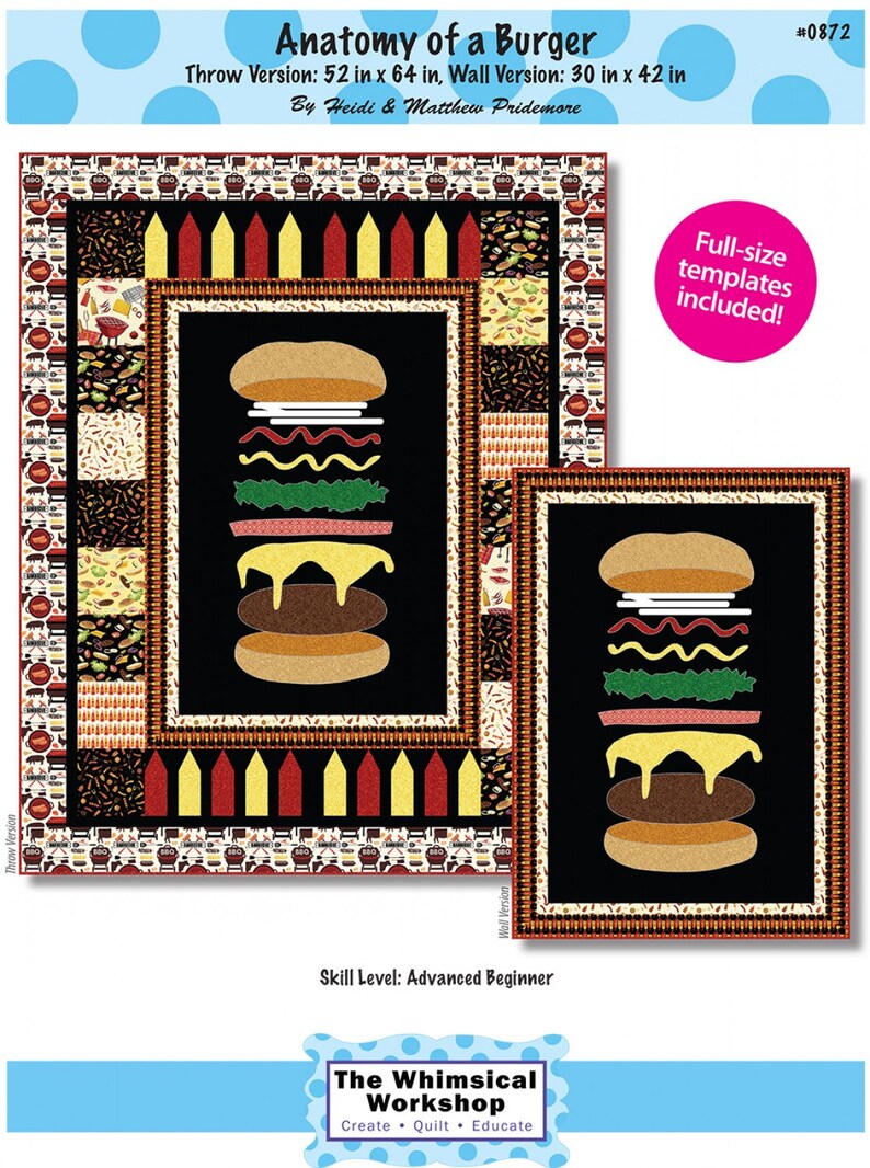 Whimsical Workshop Patterns Anatomy of a Burger Pattern - Etsy