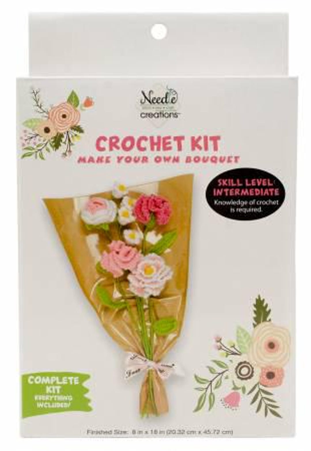 Needle Creations - Crochet Kit - Pink Floral Bouquet - Etsy