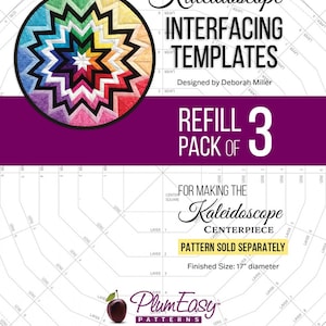 Plumeasy Patterns - Kaleidoscope Interfacing Template 3-pack - Pattern ...