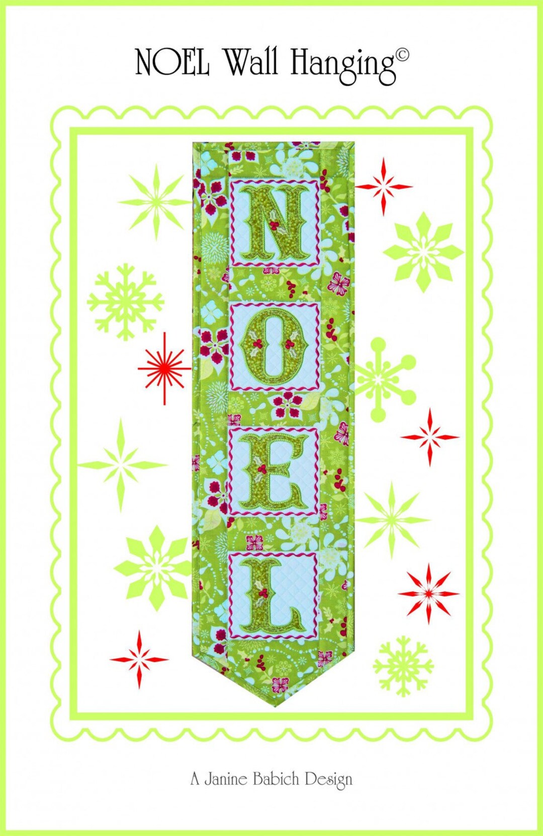 Janine Babich Designs - CD Noel Wall Hanging Machine Embroidery ...