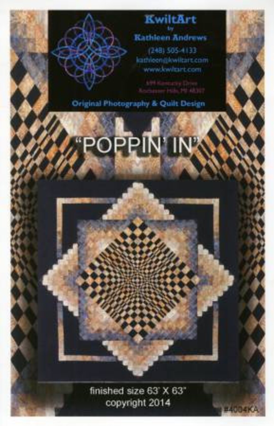 Kwiltart - Poppin in - Pattern - Etsy