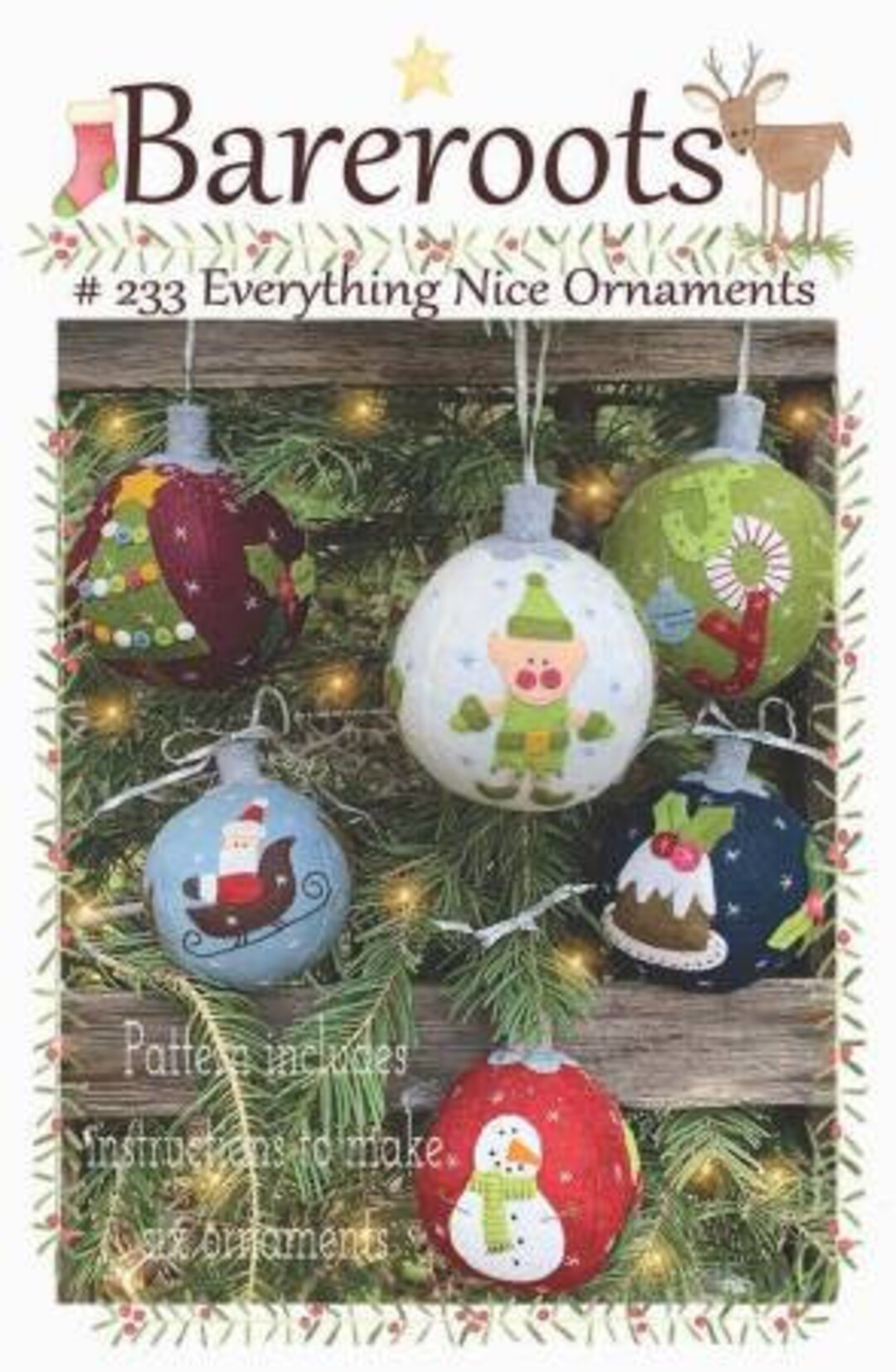 Bareroots - Everything Nice Ornament Wool Felt & Floss Kit - Etsy
