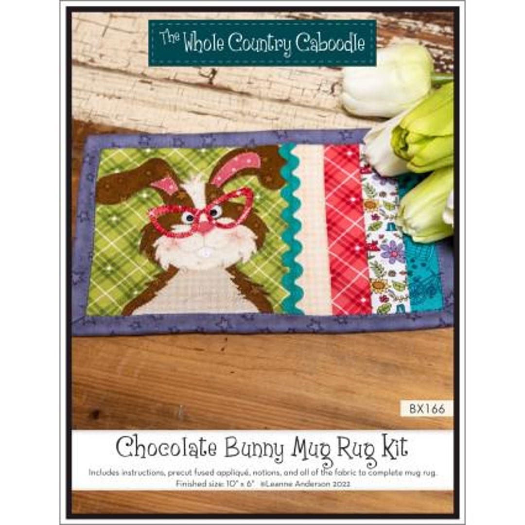 Whole Country Caboodle - Chocolate Bunny Mug Rug Kit - Etsy