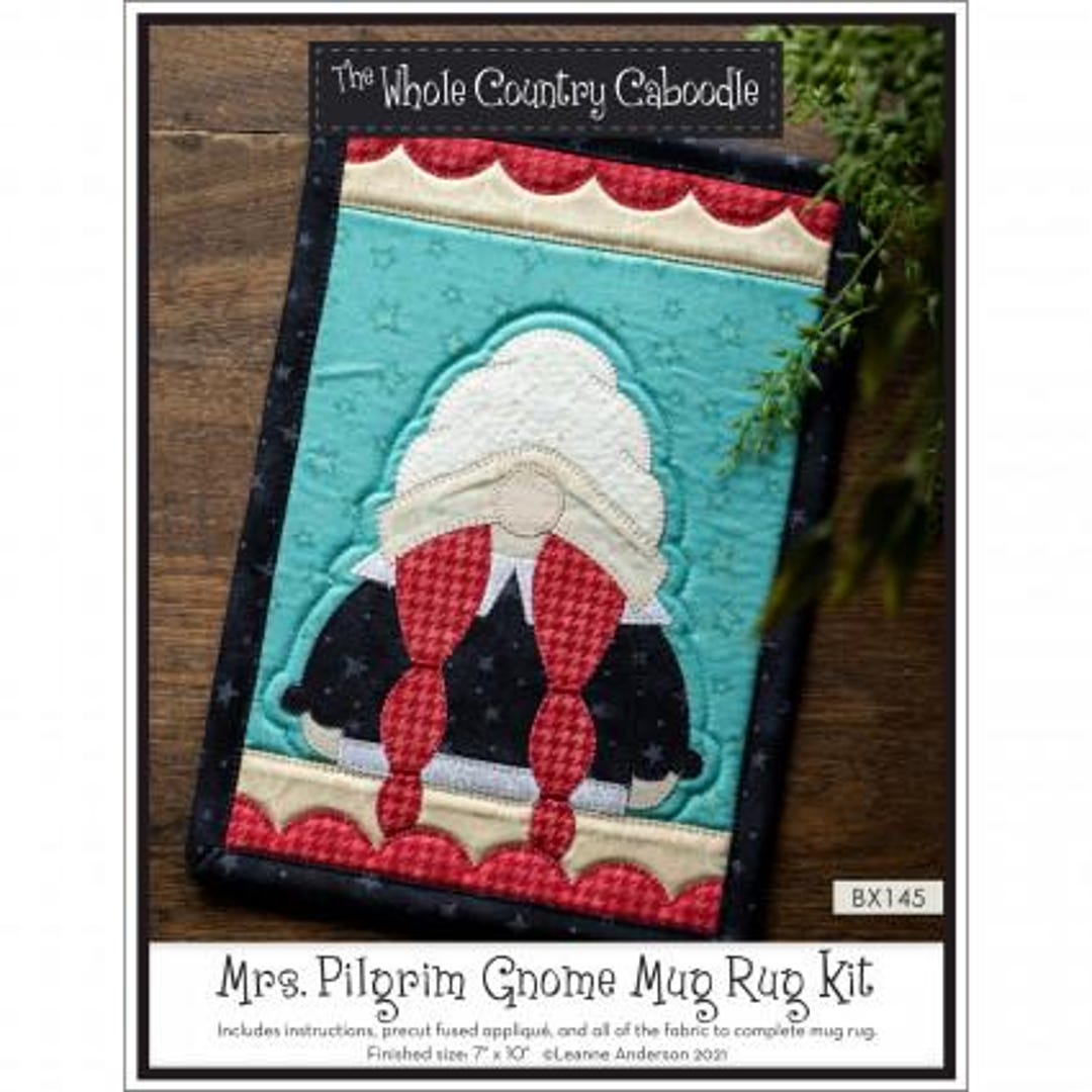 Whole Country Caboodle - Mrs. Pilgrim Gnome Mug Rug Kit - Etsy