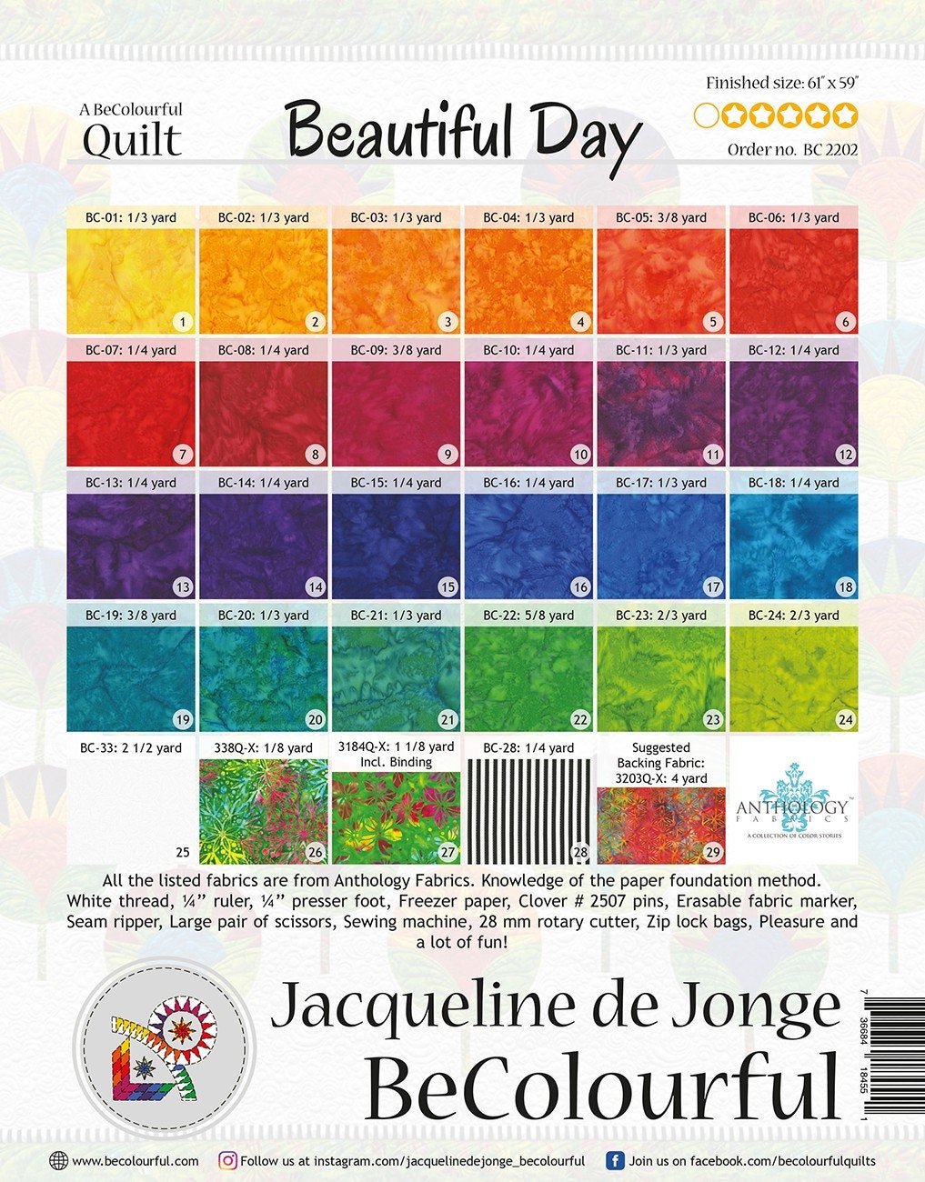 Becolourful Beautiful Day Pattern New - Etsy