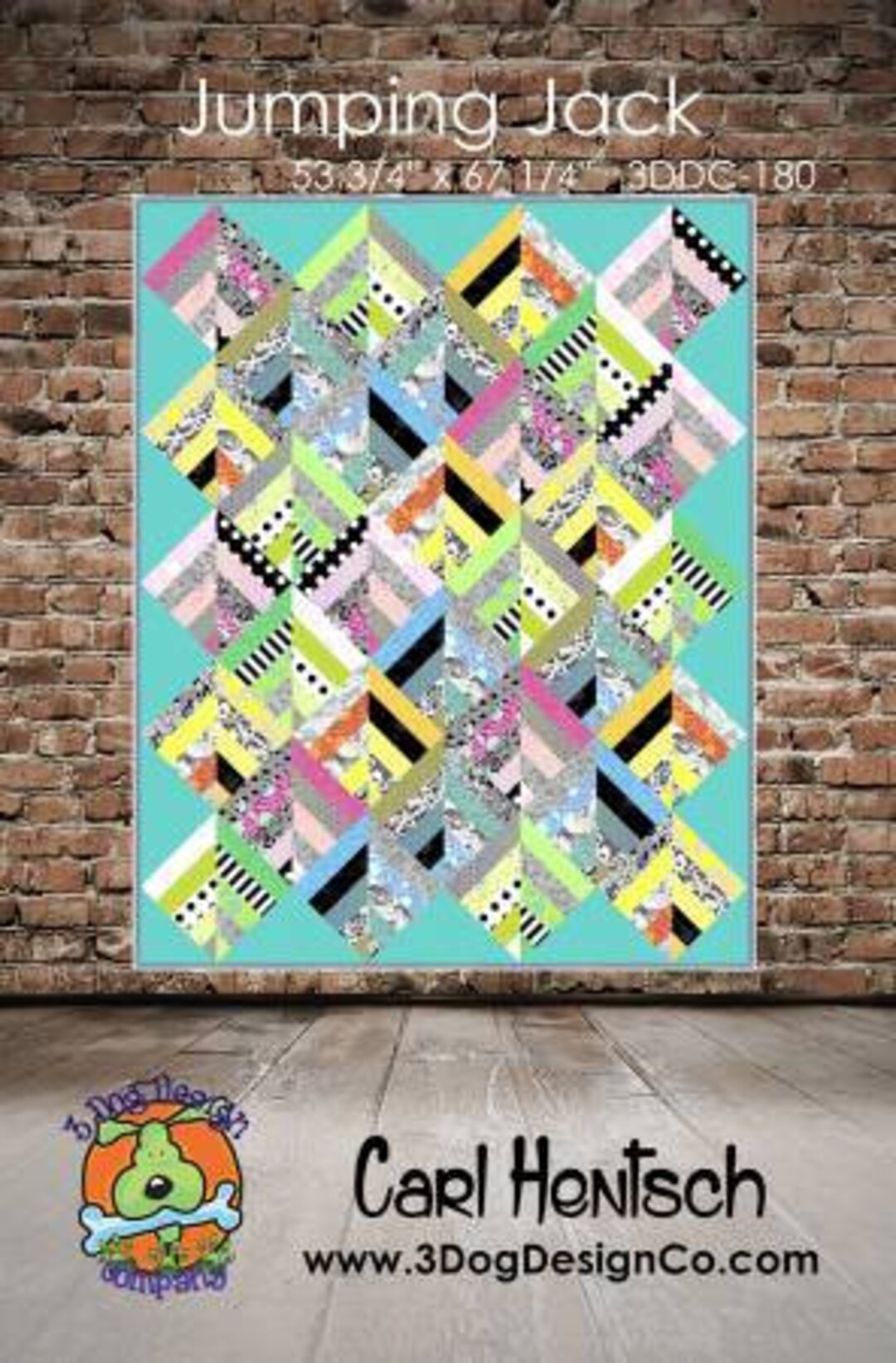 3 Dog Design Company - Jumping Jack - Quilt Printed Paper Pattern - Etsy