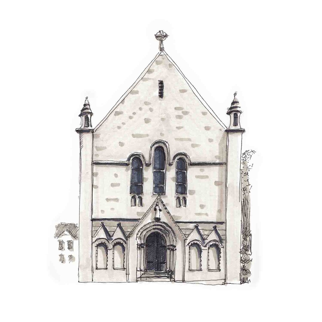 The Honan Chapel, UCC. 7”x7” - Etsy