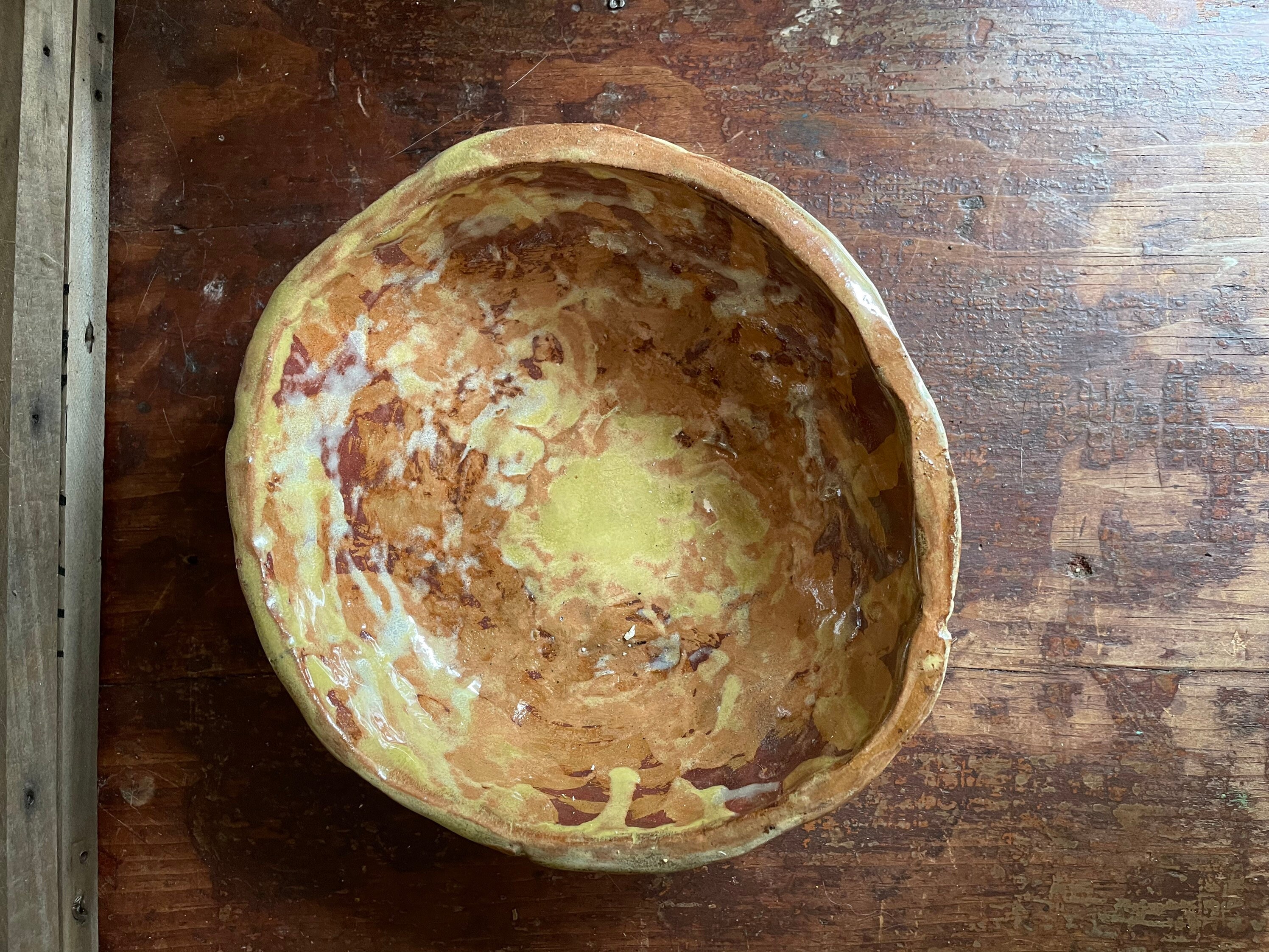 Pottery clay bowl hand made one of a kind | Etsy