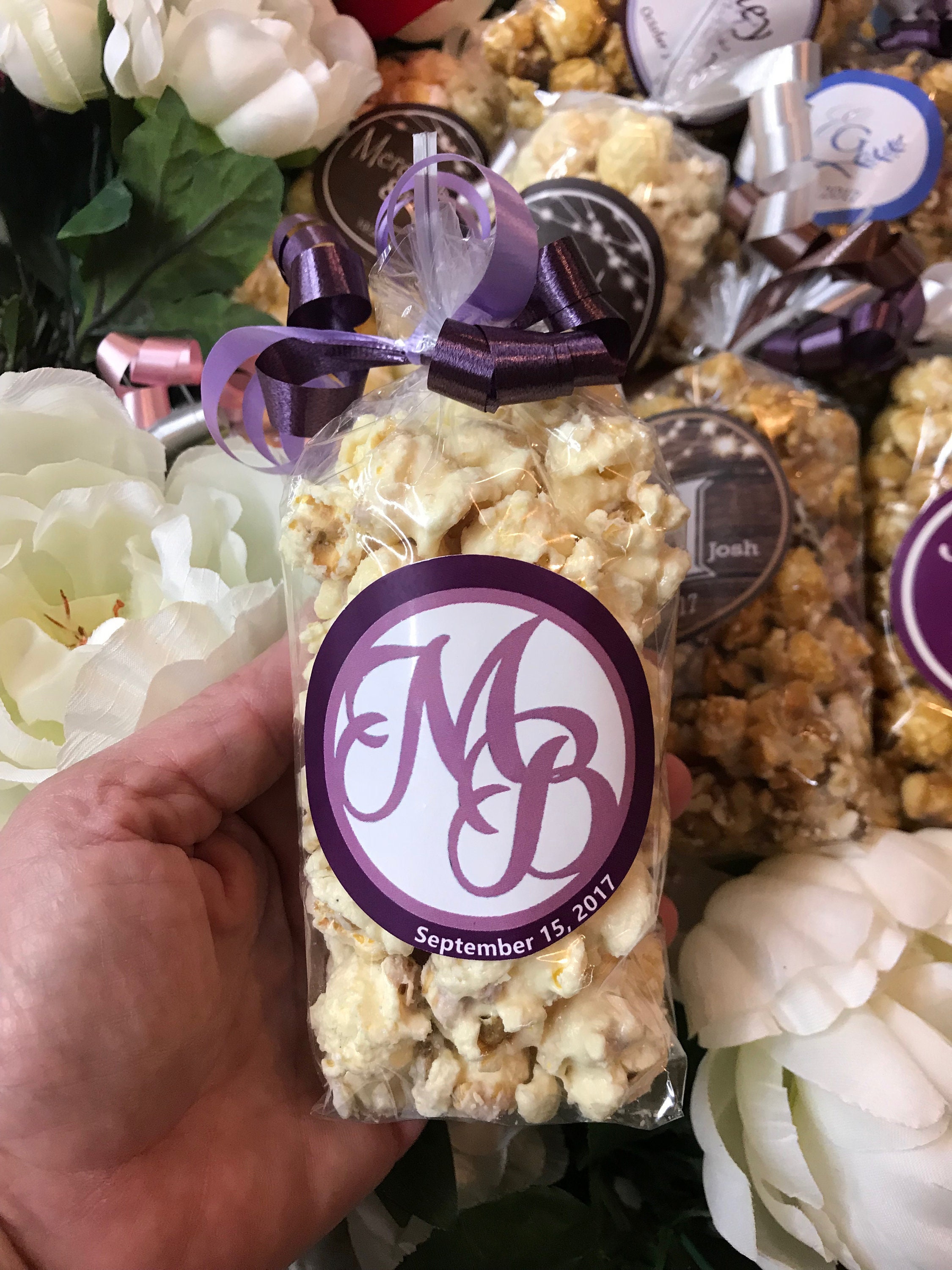 Custom Popcorn Favors SPECIALTY Flavors 12 Bags | Etsy