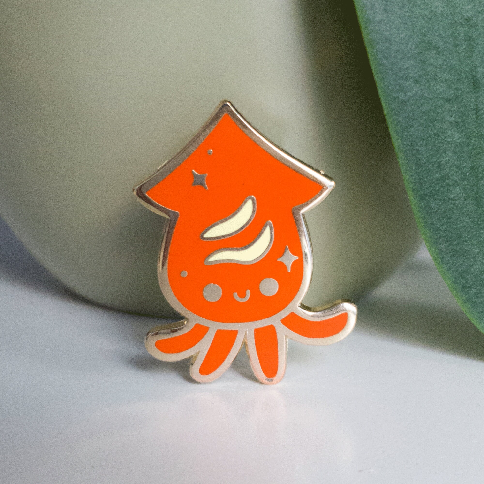 Red Squid Ocean Sea Enamel Pin, Cute Animal Gold Badge Lapel Pin, Water ...