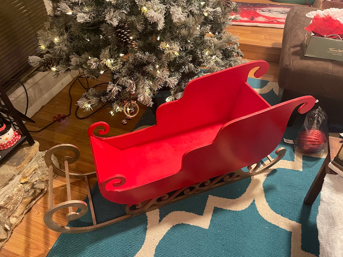 Authentic Santas Sleigh Indoor/outdoor Christmas Decor - Etsy