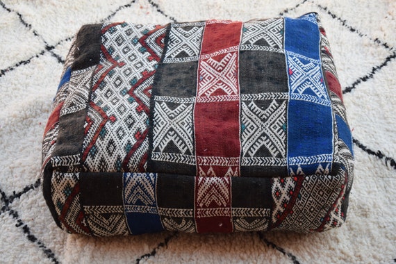 Moroccan Kilim Poufottoman Pouf Kilim Poufhome - Etsy UK