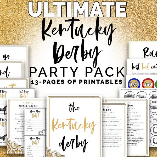 The Ultimate Kentucky Derby Party Pack Printable - Etsy