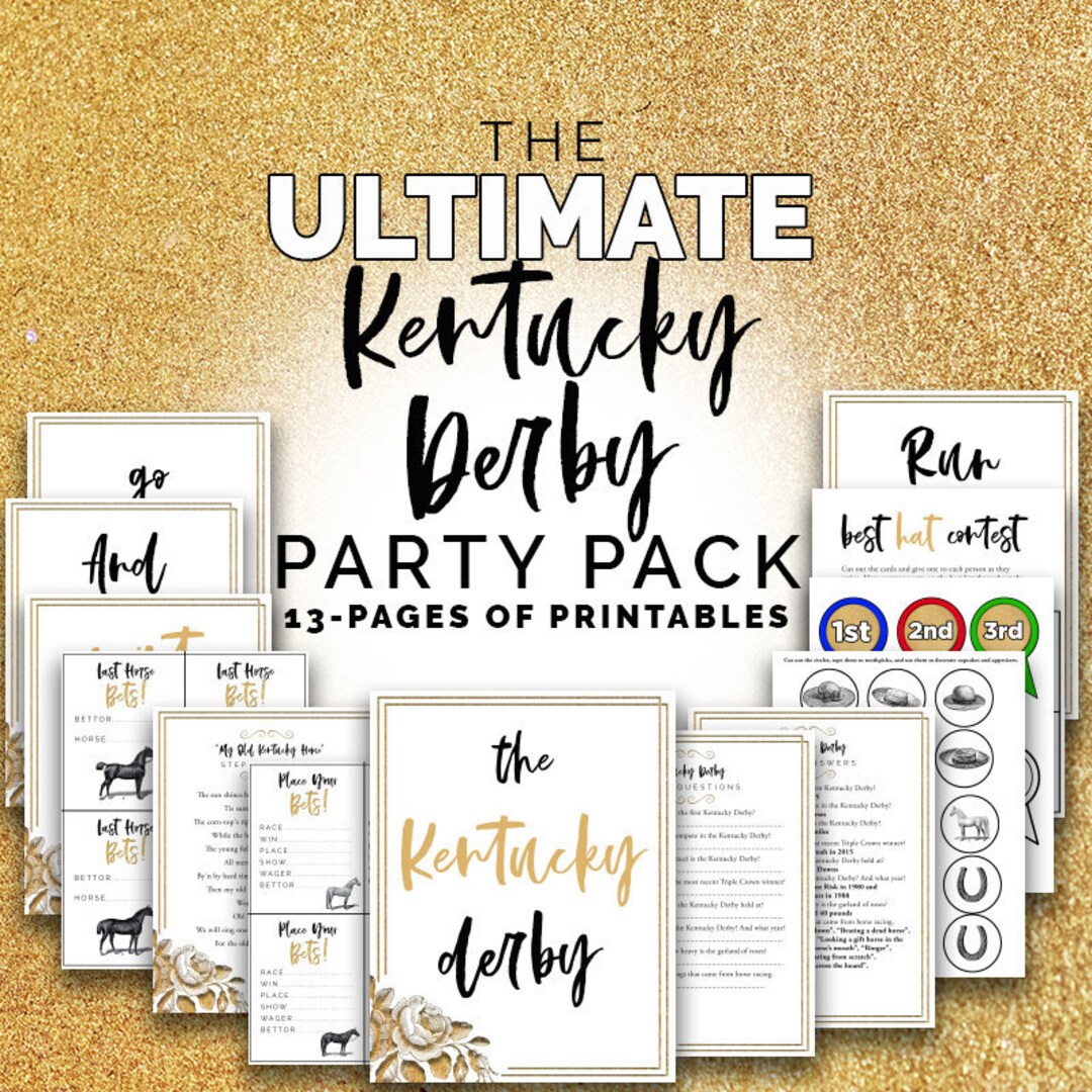 The Ultimate Kentucky Derby Party Pack Printable - Etsy